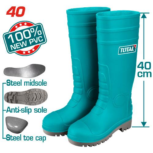 BOTTE PVC DE SECURITE VERT TOTAL 41 - Détail produit